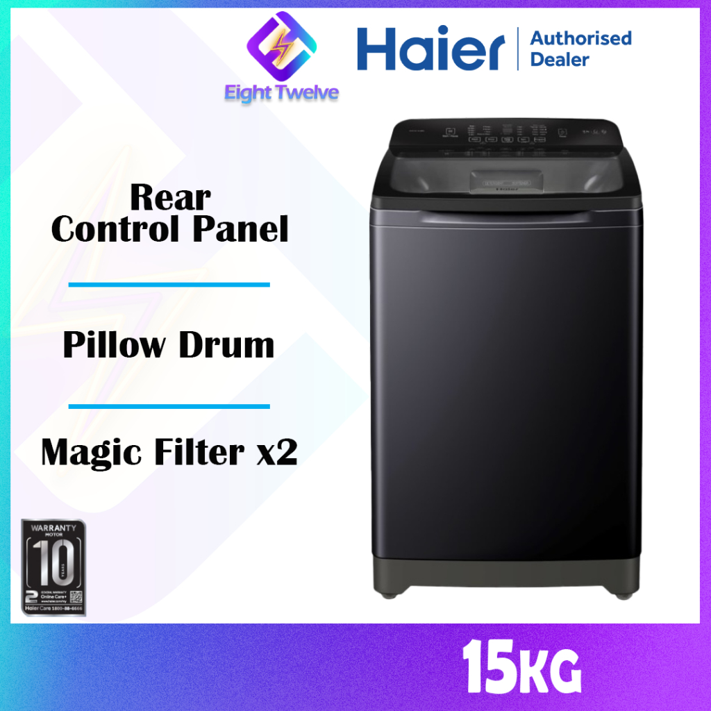 [NEW]Haier 15KG Non-Inverter Top Load Washing Machine | Rear Control ...