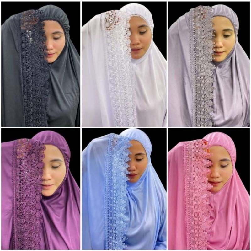 Telekung Single Lace Telekung Viscose Lace | Shopee Malaysia