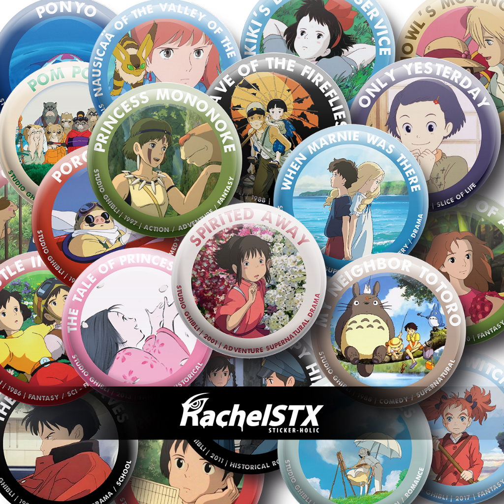 Ghibli Studio anime button badge collection | Shopee Malaysia