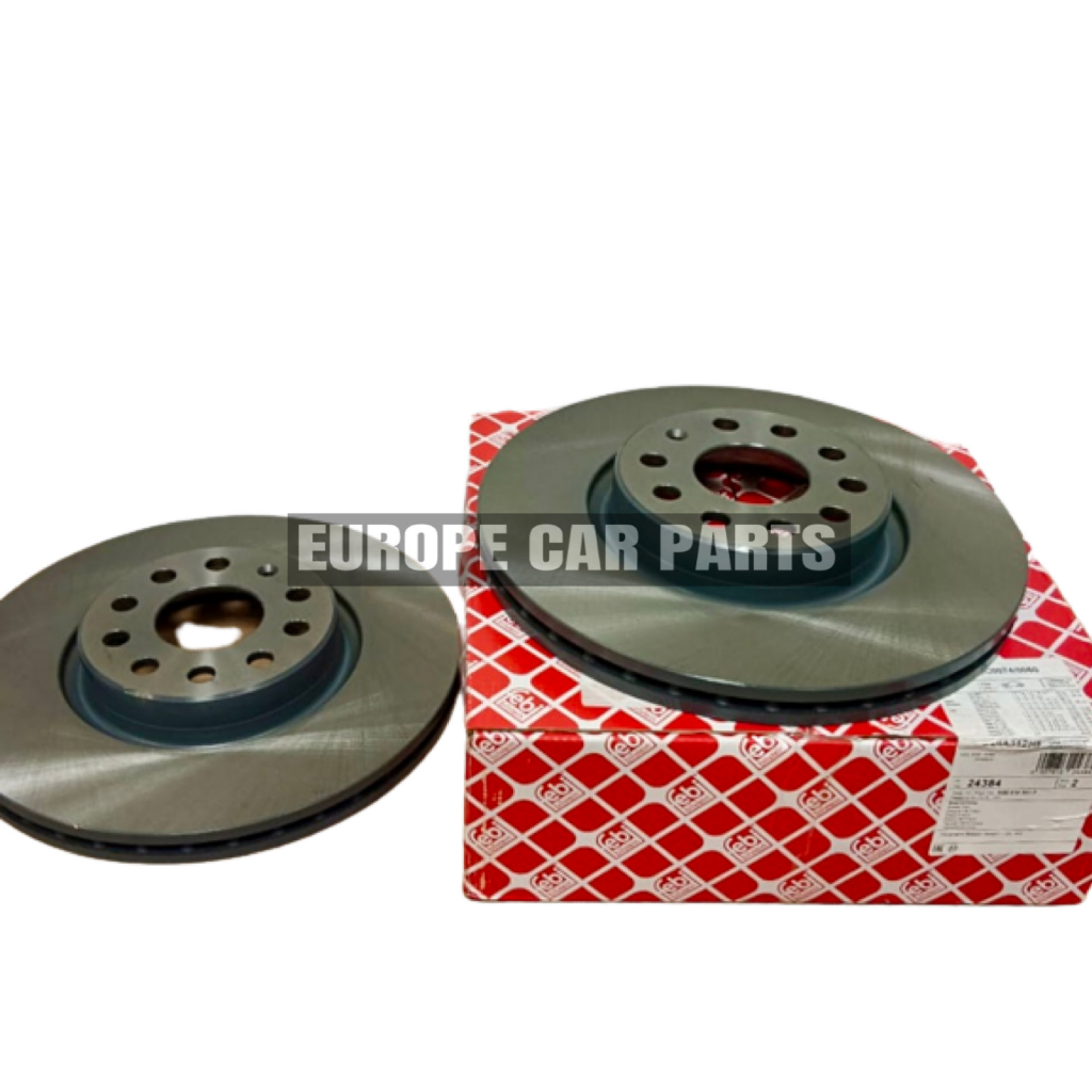( 100% FEBI GERMANY ) 5Q0615301F 1K0615301AA FRONT BRAKE DISC ROTOR VW ...