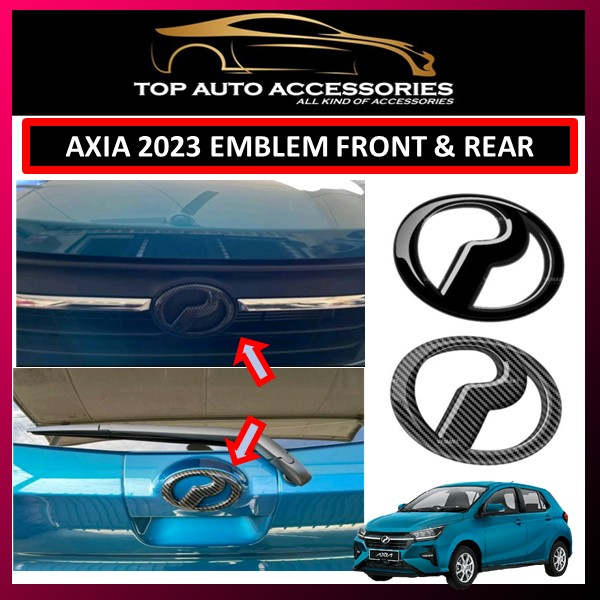 AXIA 2023 BARU NEW LOGO EMBLEM FRAME COVER LOGO COVER CARBON FIBER ...
