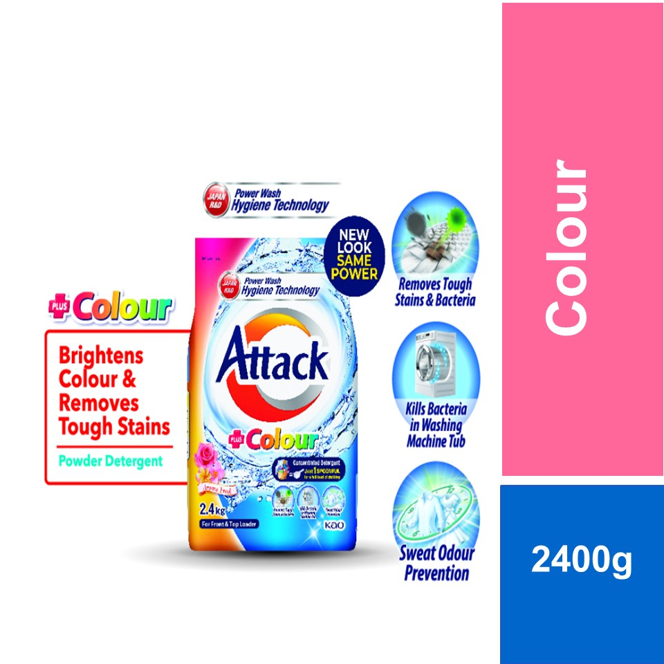 Attack Colour Concentrate Detergent Powder (ATC) (2400g) | Shopee Malaysia
