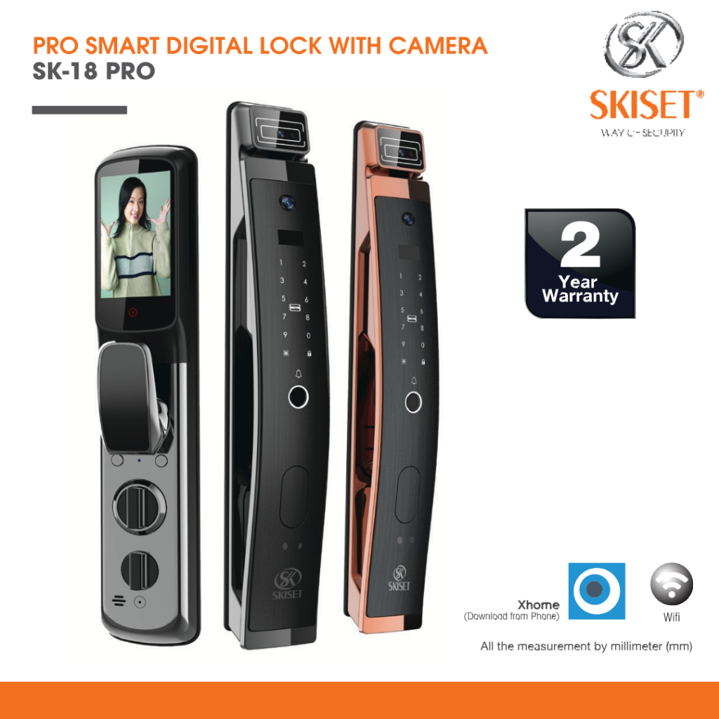 SKISET SK-18 Pro Smart Digital lock with camera | Shopee Malaysia