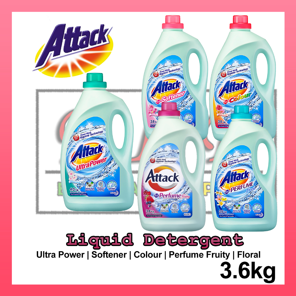 Attack Liquid Detergent 3.6kg (LIMITED 2 BOTTLES IN 1 ORDER) | Shopee Malaysia