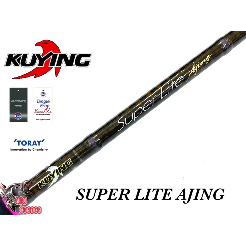 KUYING SUPER LITE AJING SPINNING SAS862MH 3-8lb fishing rod | Shopee ...