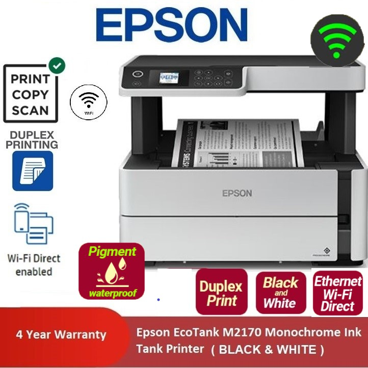 Epson M1050 M2050 M1120 M2170 WIFI EcoTank Monochrome M1100 Ink Tank ...