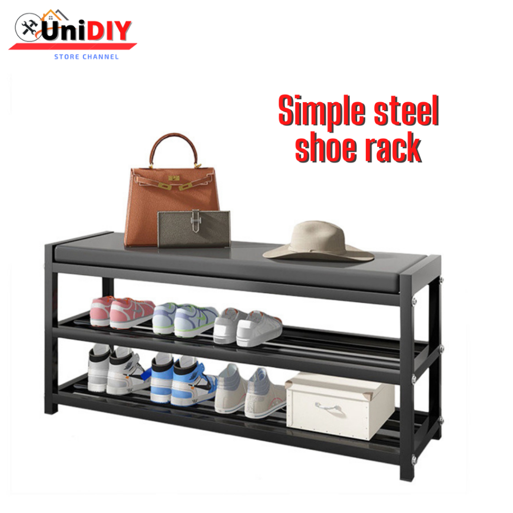 Steel Shoe Rack Simple Rack Home Indoor Shoe Stool Type Shoe Cabinet ...