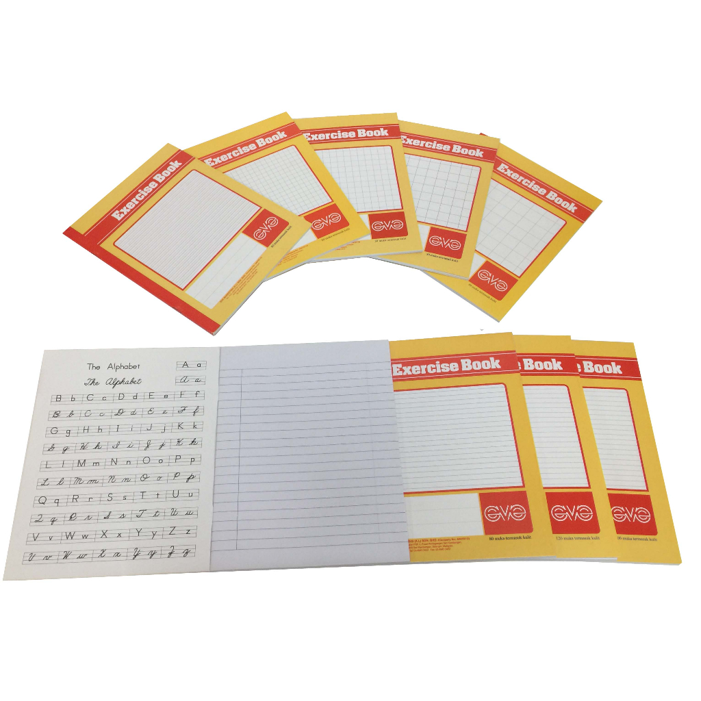 Single Line Exercise Book EVE 80pages/120pages/200pages//Buku Latihan ...