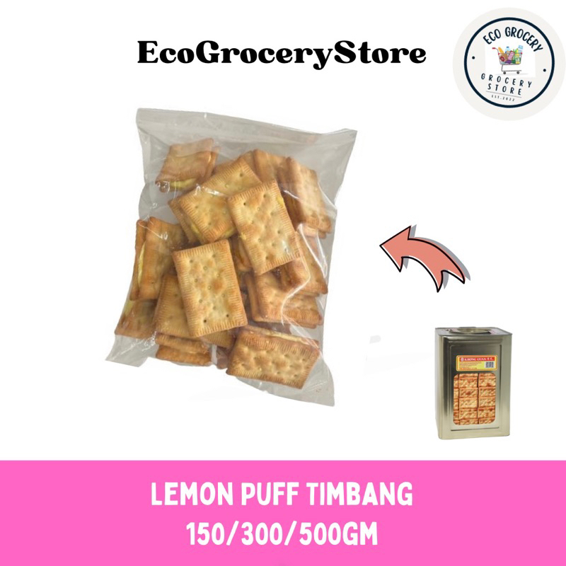 [150-300g/bag]Eco Grocery 🔥 Biscuit Lemon Puff/ Biskut Lemon Puff ...