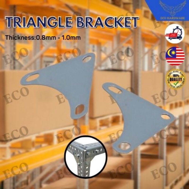 Slotted Angle Plate Bar Triangle Bracket Corner Plate Siku Besi Rak ...