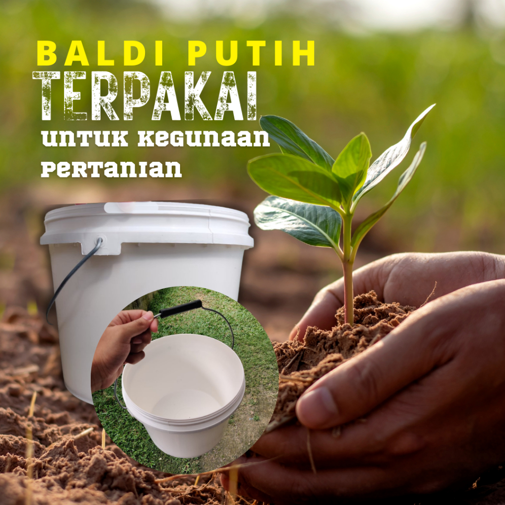 Timba Putih Terpakai 7L boleh jadikan pasu takungan air stool tahan ...