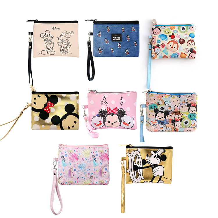 Disney Mickey Disney Cartoon Coin Purse Women Waterproof PU Portable ...