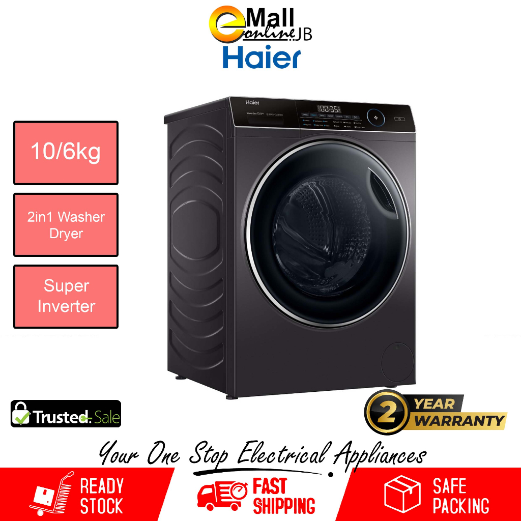 Haier 10/6KG Front Load Washer Dryer HWD100-BP14959S8 Washing Machine ...