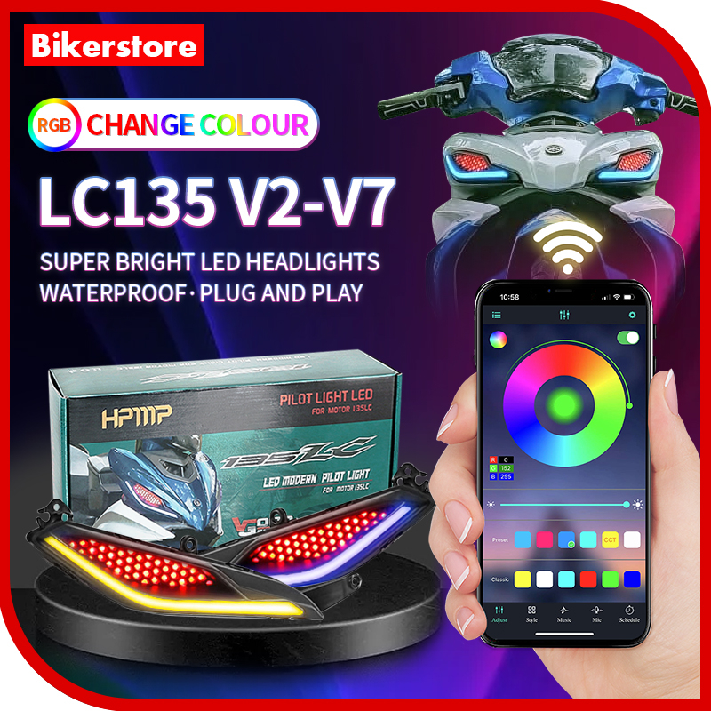 HPMP LC135 RGB Control Mata Gaban Signal Light LED Pilot Light Lampu Gaban LC 135 V2 V3 V4 V5 V6 ...