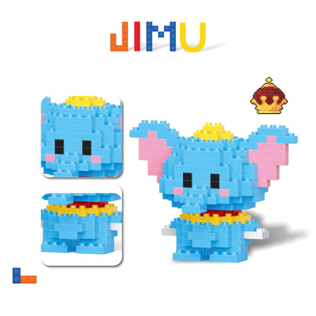 JIMU Tiny Block Series W2601-32 Cute Cartoon Dumbboo Building Block Set ...