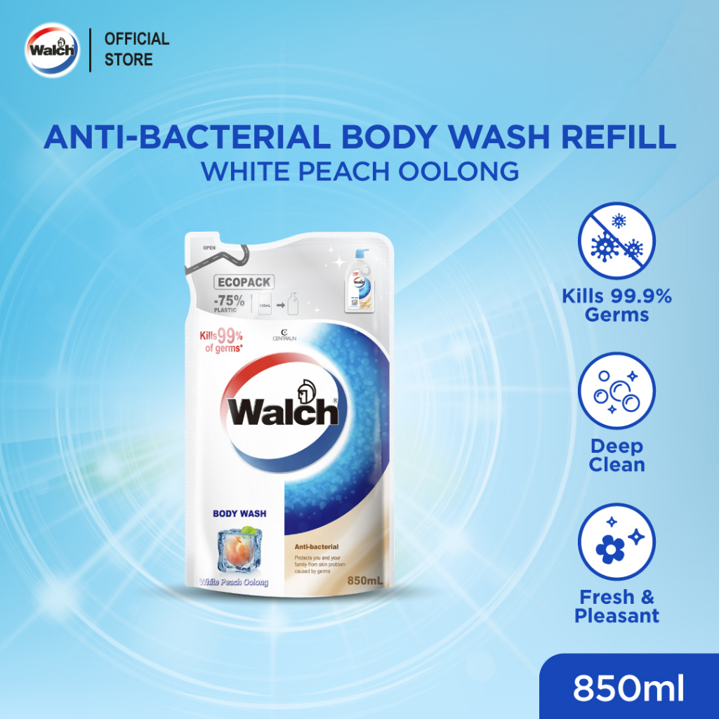 Walch Anti-Bacterial Body Wash White Peach Oolong Refill (850ml ...