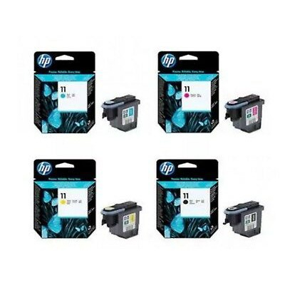 HP 11 Printhead C4810A + C4811A + C4812A + C4813A Combo Set Original ...