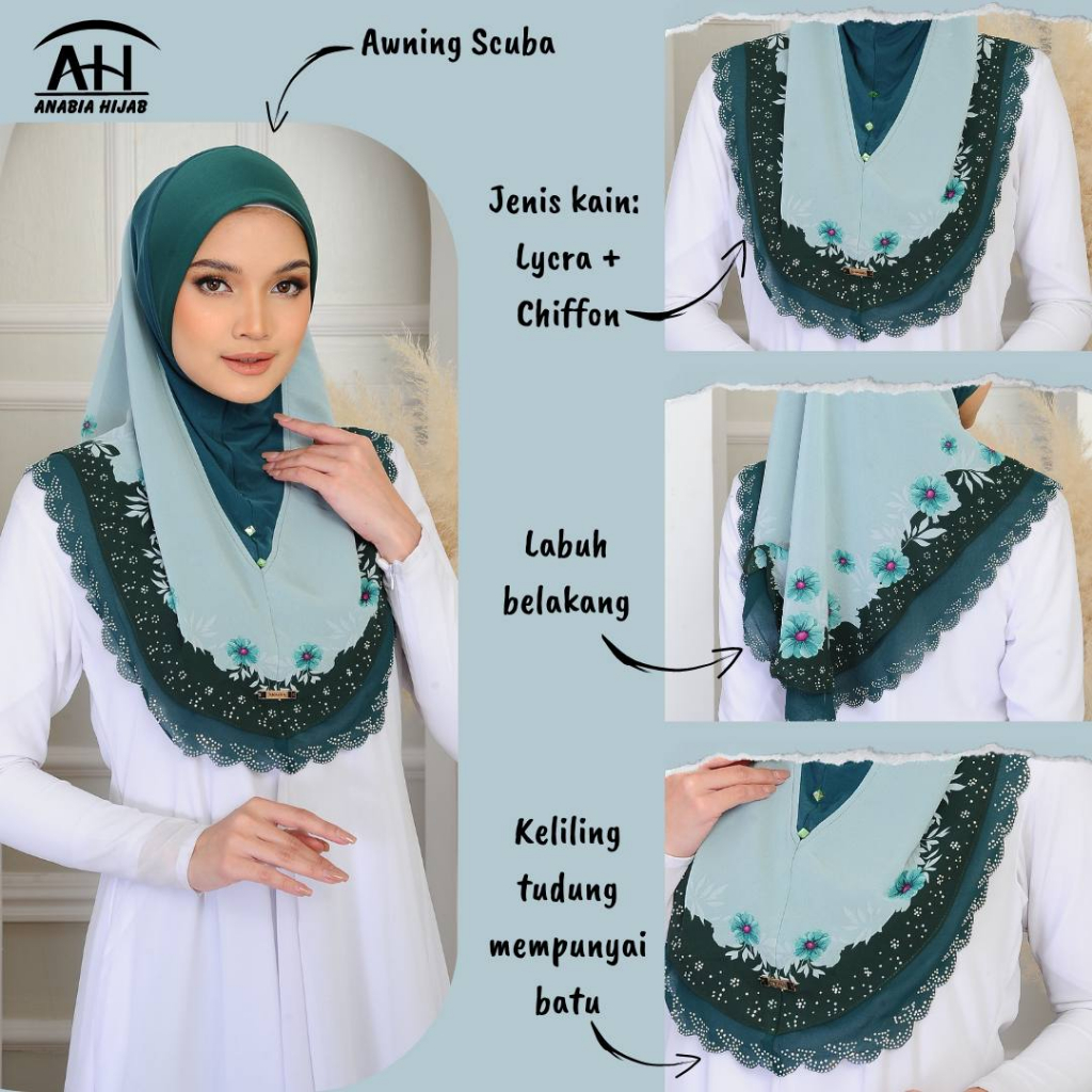Sarung Instant 2 Layer | Tudung Instant 2 Layer | 2 Layer Instant ...