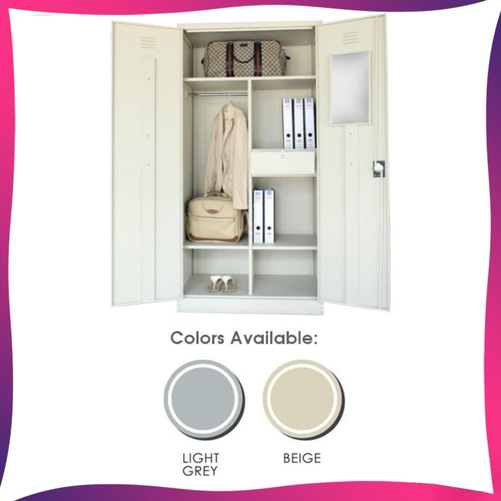 Office Durable 2-Door Metal Wardrobe Storage Cabinet / File Cabinet ...