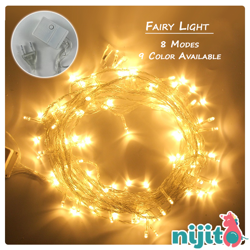 Nijito - 100 LED 10M Twinkle Starry Fairy String Decor Lights Lamp CNY ...