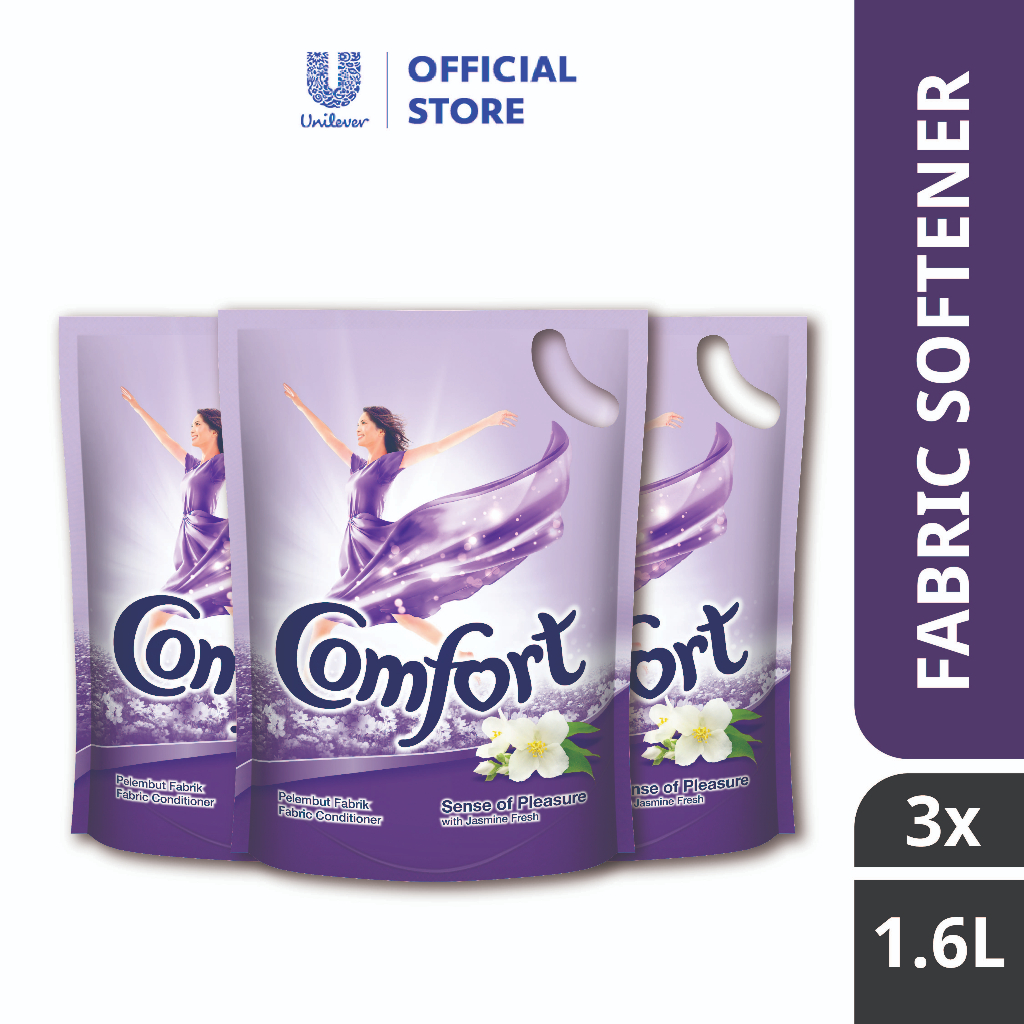 [Bundle of 3] Comfort Dilute Fabric Softerner Refill Sense of Pleasure ...