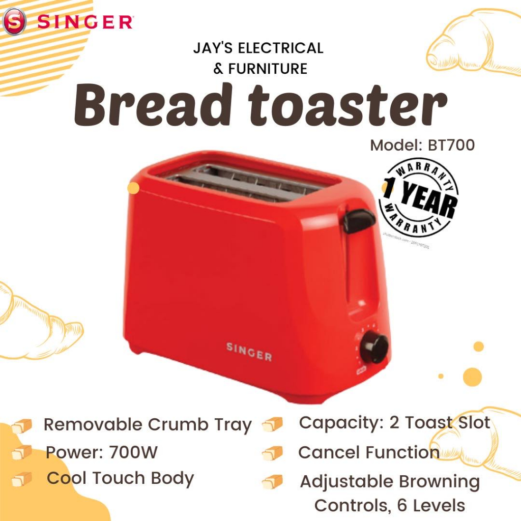Singer BT700 Bread Toaster | Shopee Malaysia