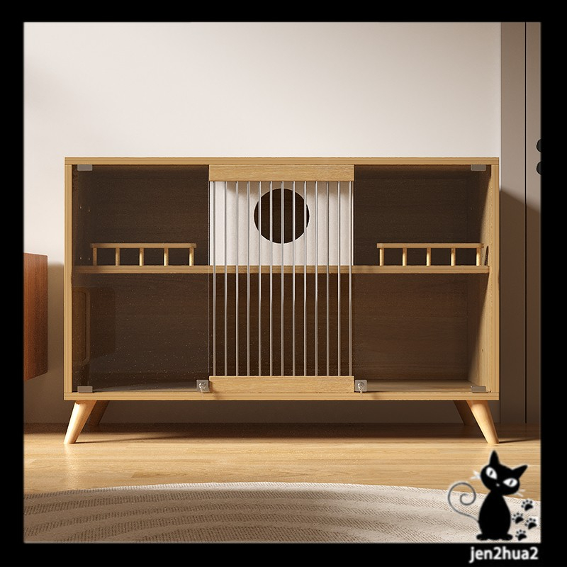Cat villa solid wood cat cage cat house home cat nest display cabinet ...