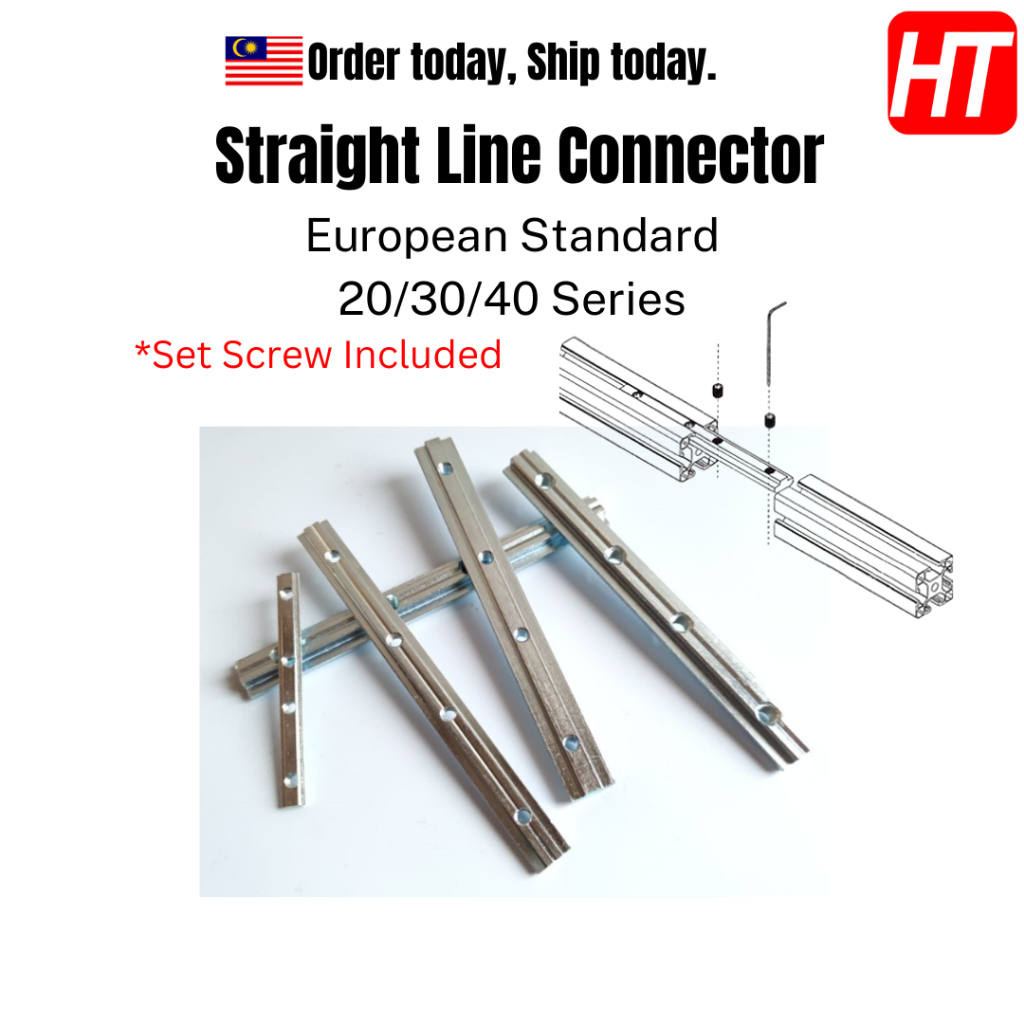 Straight Inner Connecting Bar Joint Connector for Aluminum Profile 20 ...