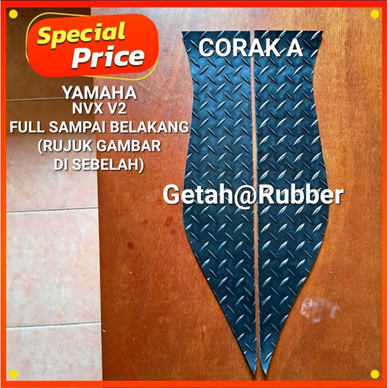 YAMAHA NVX V2 (MODI) RUBBER@GETAH KARPET PEMIJAK KAKI (3 Pilihan Corak ...