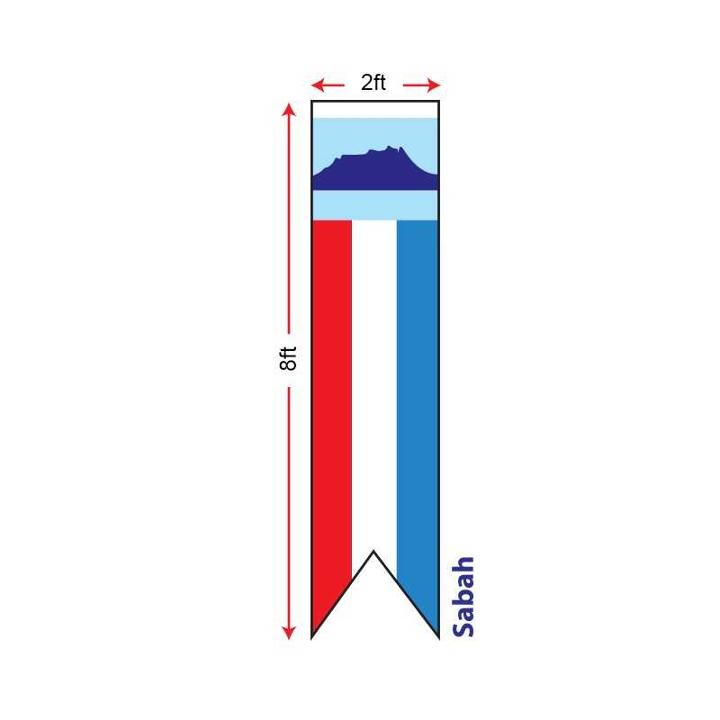 Bendera Sabah (Polyester) 2 x 8ft | Shopee Malaysia