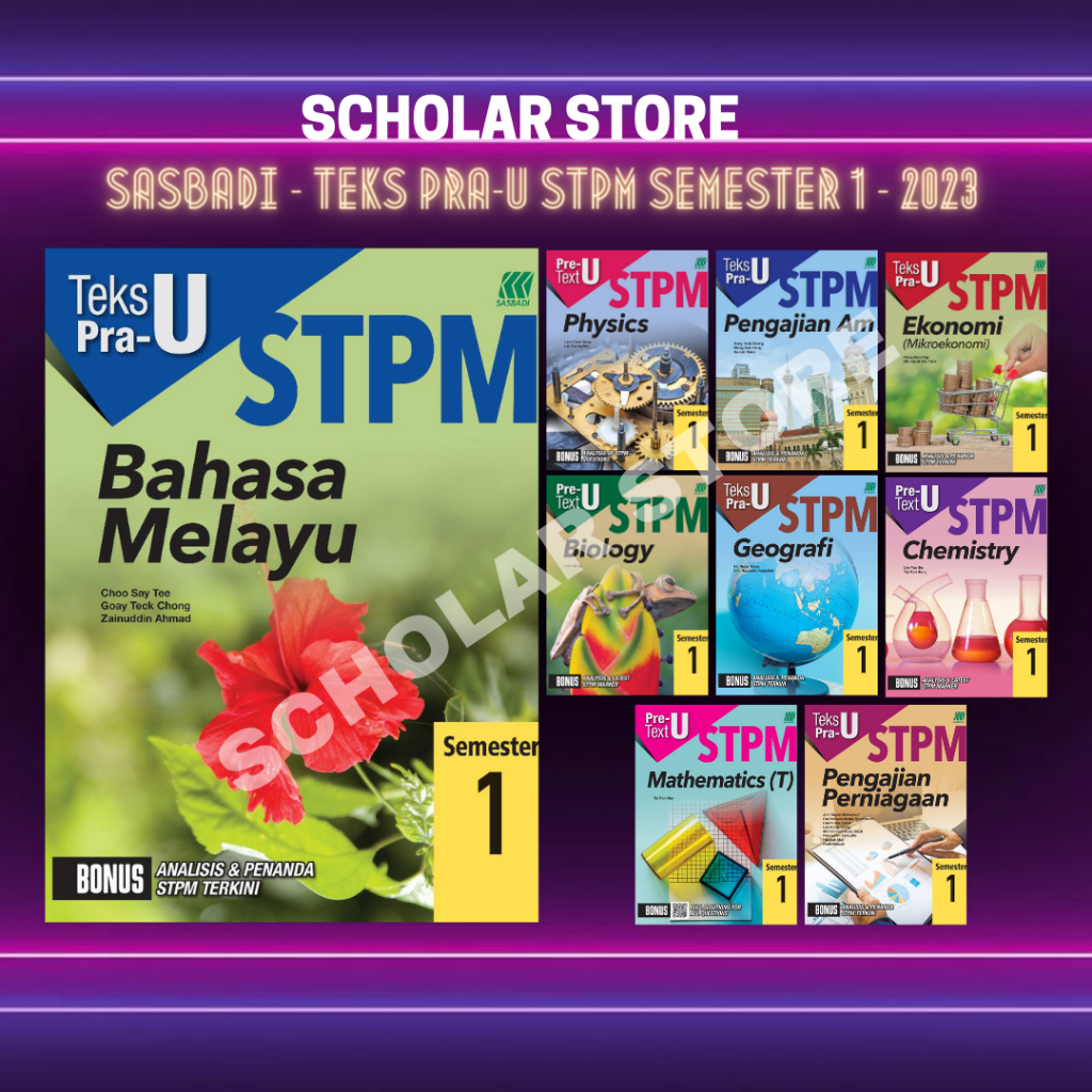 [SCHOLARSTORE] SASBADI STPM: TEKS PRA U STPM SEMESTER 1 BUKU RUJUKAN PENGGAL 1 (2023) | Shopee ...