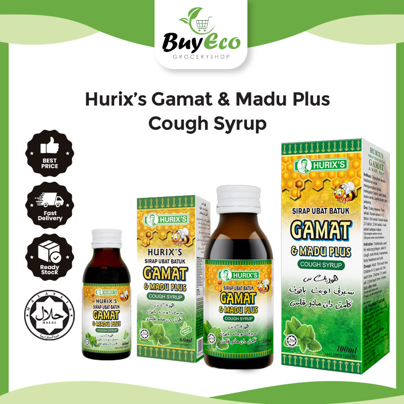 Hurix’s Gamat & Madu Plus Cough Syrup 60ml / 100ml | Shopee Malaysia