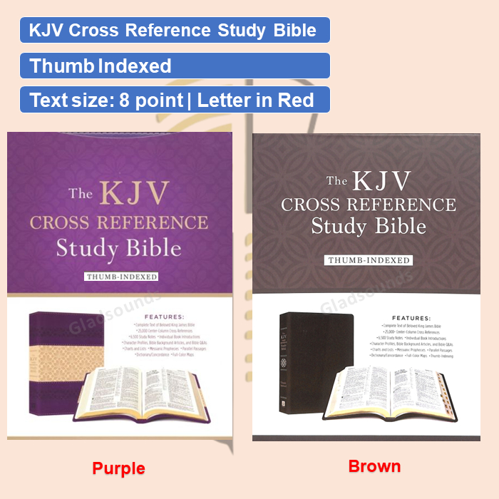 KJV Cross Reference Study Bible | Bonded Leather | Indexed | Red Letter ...