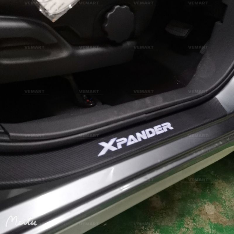 mitsubishi xpander car door side step Protector thick carbon fiber pu ...