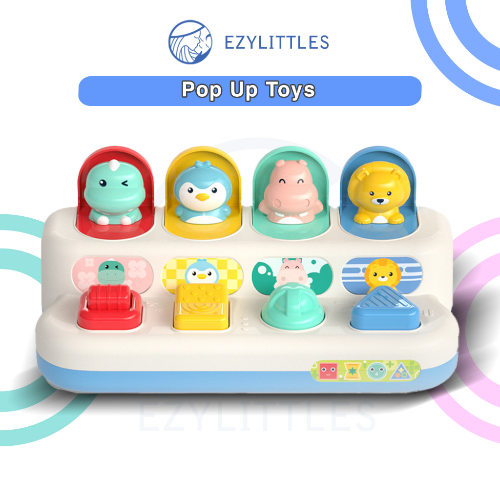 EZYLITTLES Pop Up Animal Toy Hide and Seek Game Early Educational Fine ...