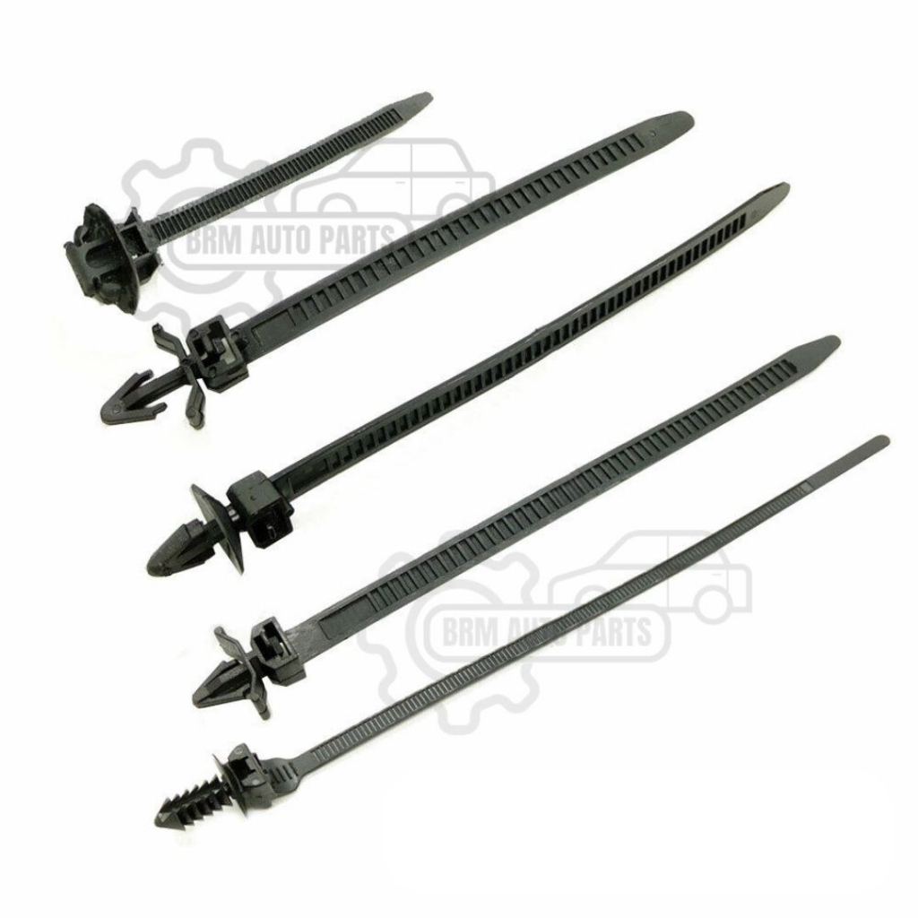4 PIECES Nylon Car Line Cable Ties Zip Tie Push Rivet Clips Wiring Loom ...