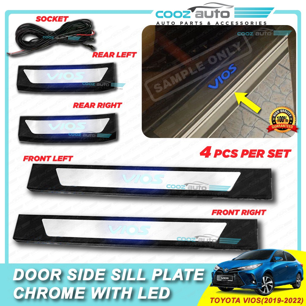 Toyota Vios 2019 - 2022 LED Door Side Sill Step Plates | Shopee Malaysia