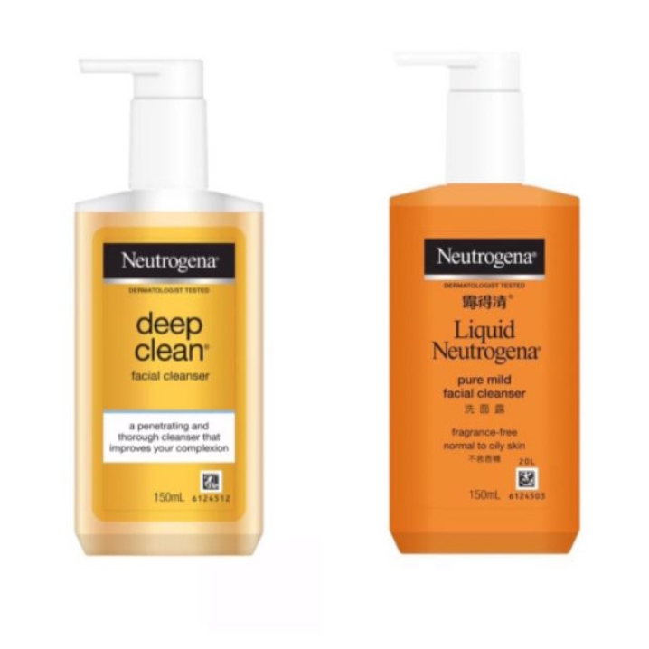 Neutrogena Liquid Pure Mild Facial Cleanser and Deep Clean(150ml ...