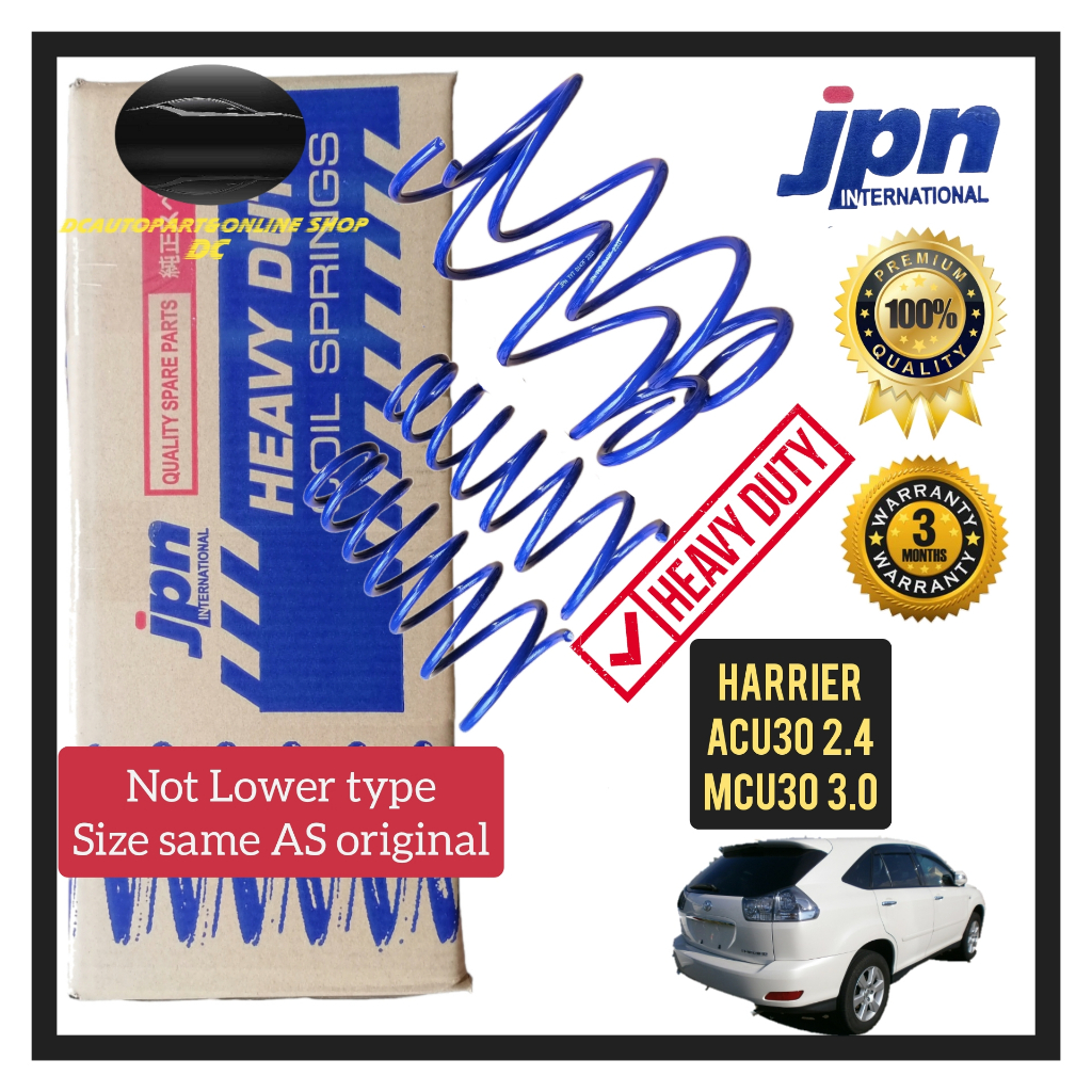 JPN INTERNATIONAL HEAVY DUTY COIL SPRING TOYOTA HARRIER ACU30 2.4 MCU30 ...