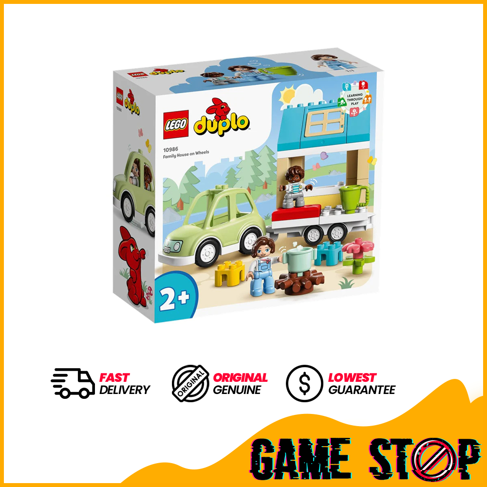 LEGO DUPLO Family House on Wheels 10986, Toy Car for Toddlers 2 Plus ...