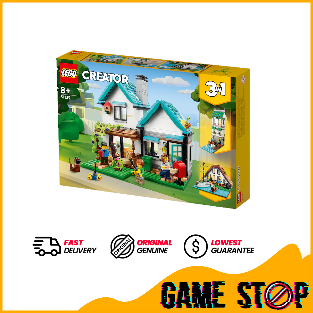 LEGO Creator 3in1 Cozy House Toy Set 31139 Model Building Kit with 3 Different Houses Plus ...