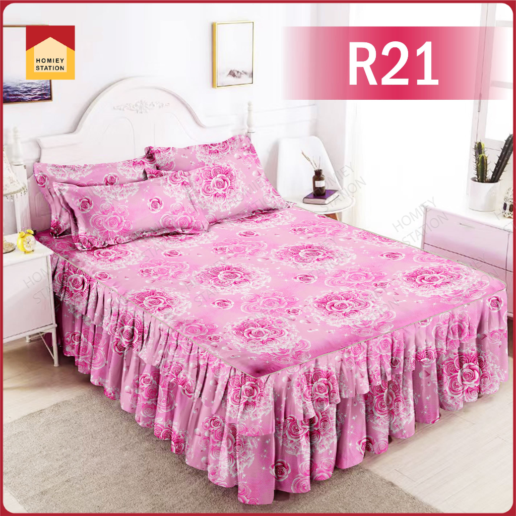 Cadar Ropol Set 3 IN 1 Super Single / Queen/ King Bedsheet Set Bed ...
