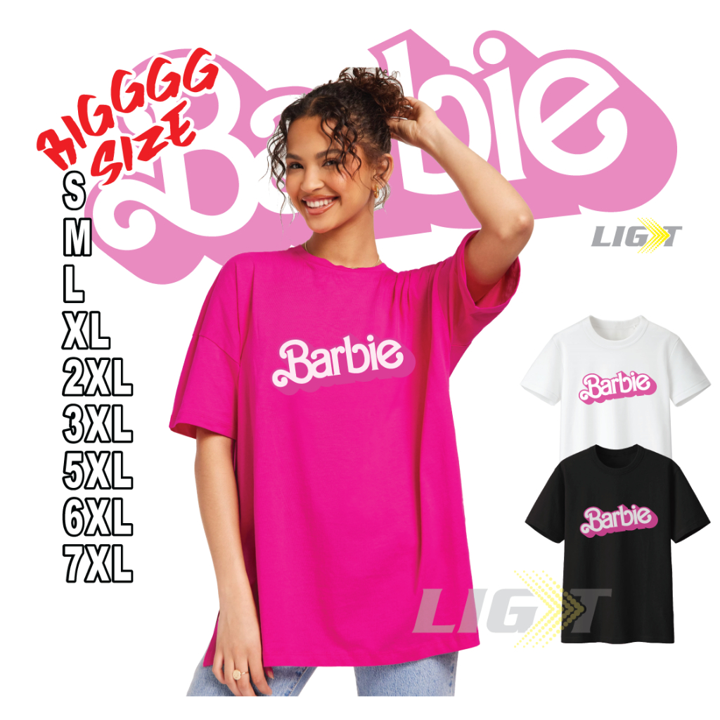 BARBIE (Shadow Wording) Shirt Good Quality PLUS SIZE Cotton Barbie ...