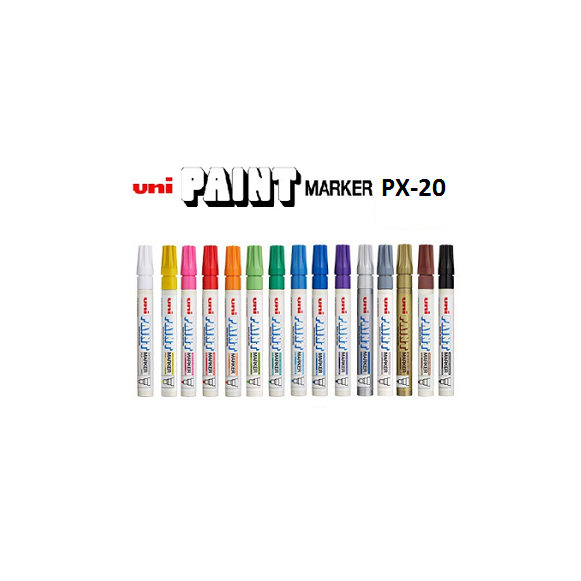 UNI PAINT MARKER PX-20 & PX-21 ( AVAILABLE IN 15 COLOURS ) | Shopee ...