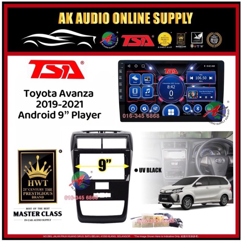 [ MTK 2+32GB ] TSA Toyota Avanza 2019 - 2021 ** UV Piano Black ...