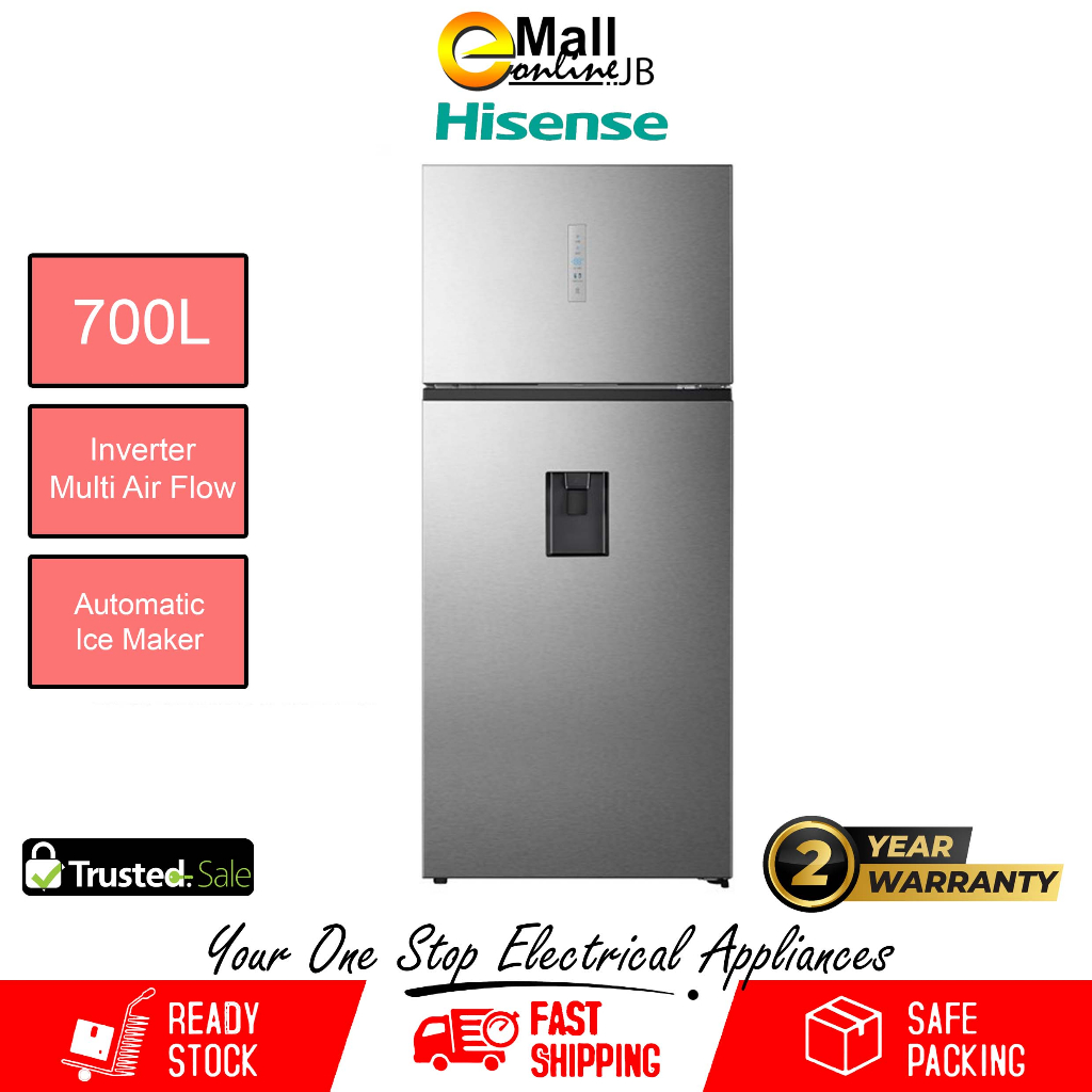 Hisense 2 Door Inverter Refrigerator 700L Silver - RT749N4ABVI | Fridge ...