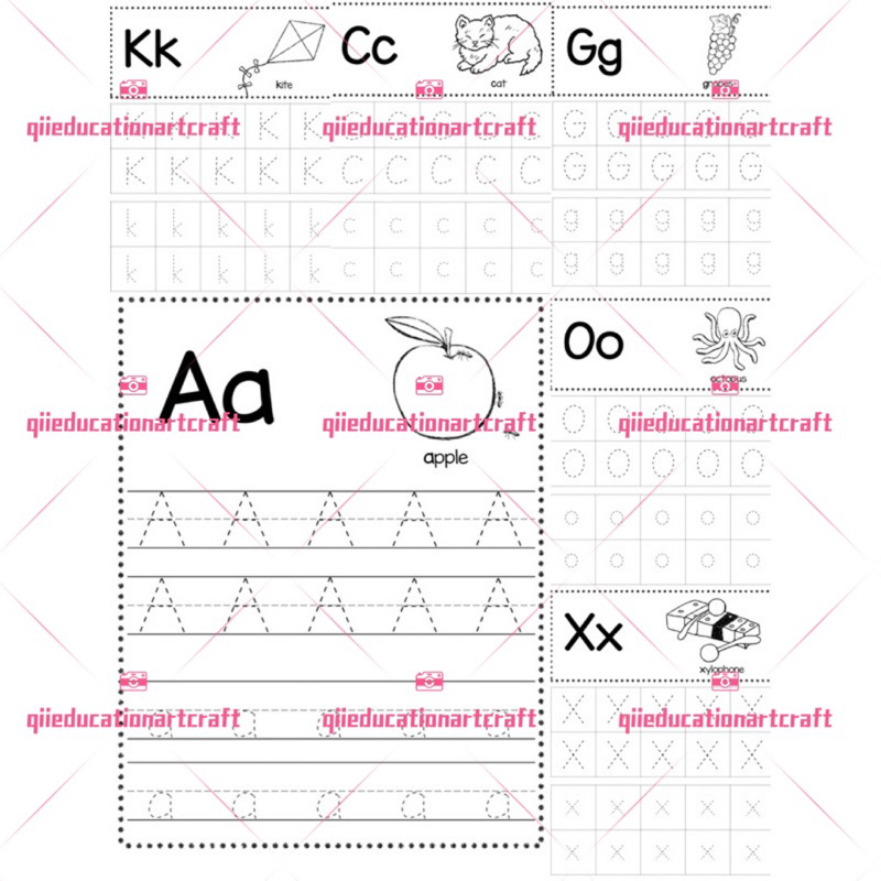 Alphabet tracing A-Z 3-4years old pdf printable | Shopee Malaysia