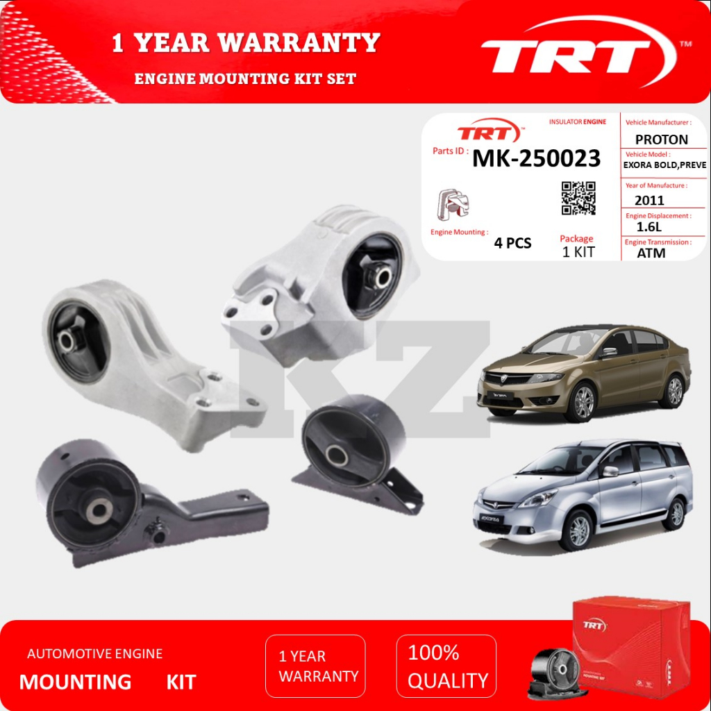 PROTON EXORA BOLD / PREVE / SUPRIMA TURBO AUTO ENGINE MOUNTING KIT TRT ...