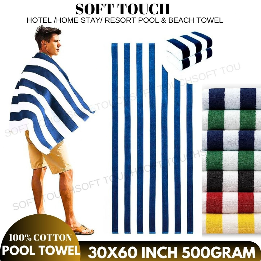 Pool Towel Besar Big Tuala Mandi Belang Kolam dan Pantai 500gram 100% ...