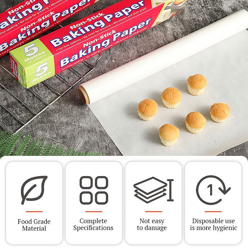 Non Stick Baking Paper Sheets With Cutter Microwave Oven Bakeware ...
